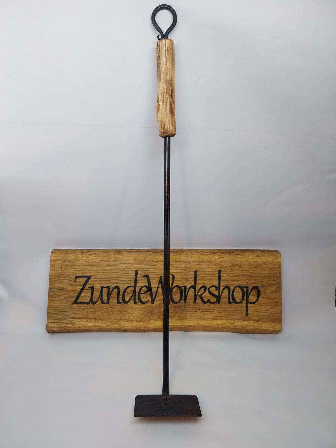 Hand Forged Iron Fire Rake. Cast Iron Fireplace Poker.wrought Iron Wood ...