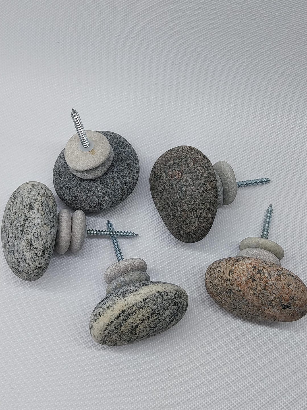 Beach Stone Wall Hooks.set of 5 Pieces Sea Rock Wall Hooks Decorative ...