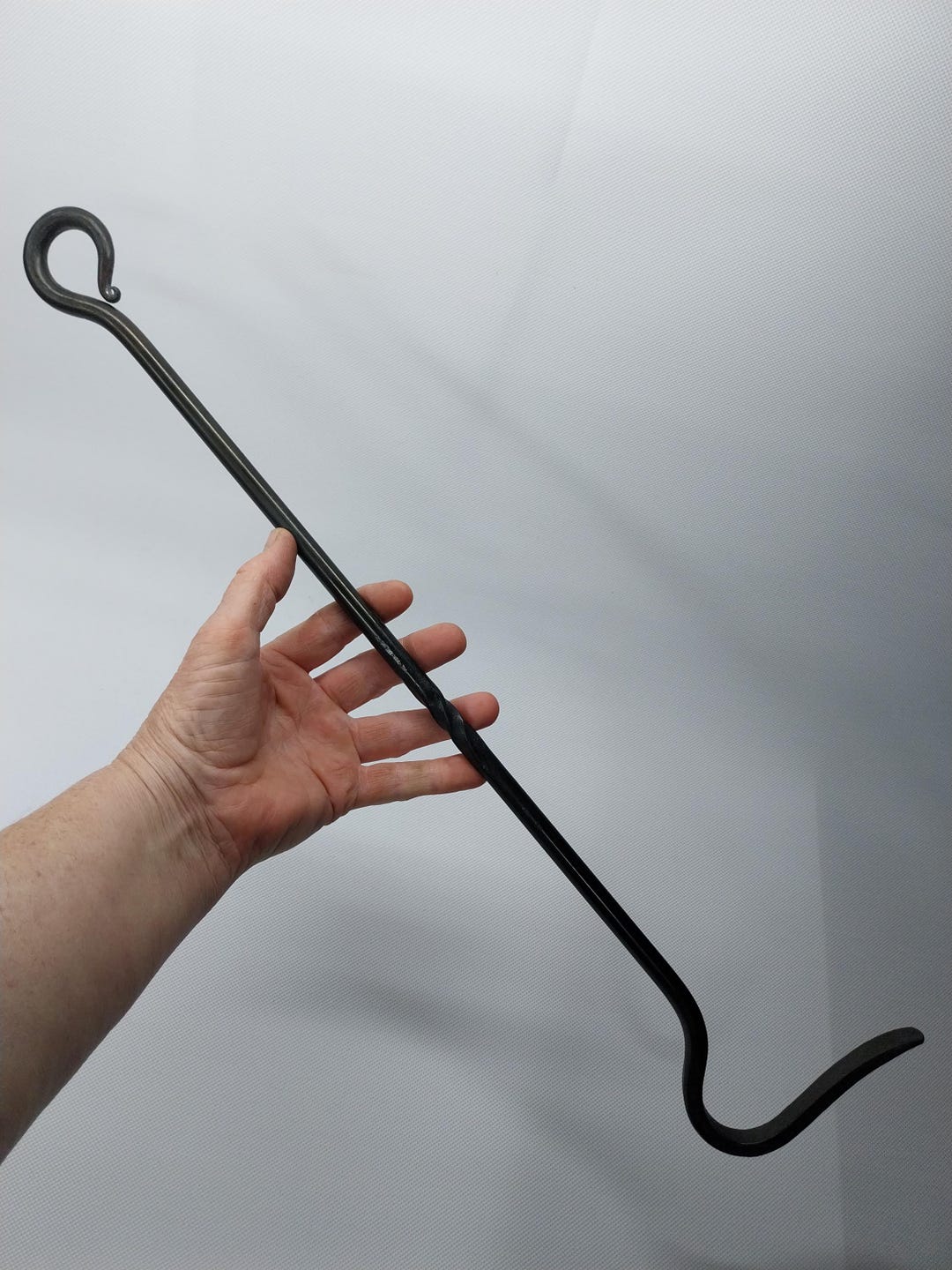 Hand Forged Iron Fire Poker.fireplace Poker.wood Stove Poker.wrought ...