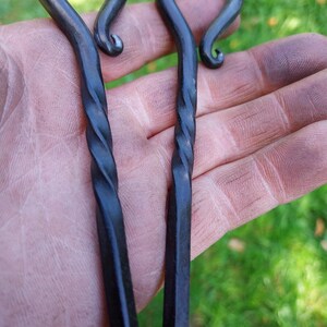 Hand Forged Iron Hair Pin.hair Stick.hair Fork.forged Metalcraft ...