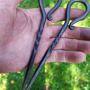 Hand Forged Iron Hair Pin.hair Stick.hair Fork.forged Metalcraft - Etsy