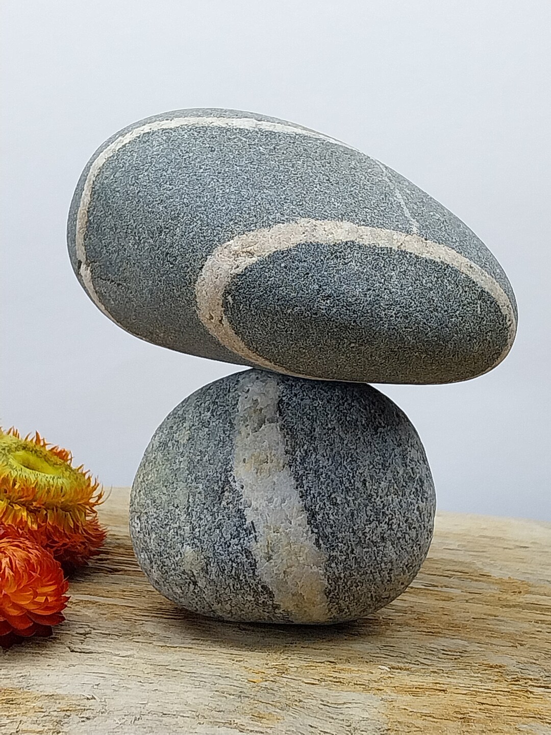 Two Pieces Wishing Stones.irish Wishing Stones.striped Stones. - Etsy