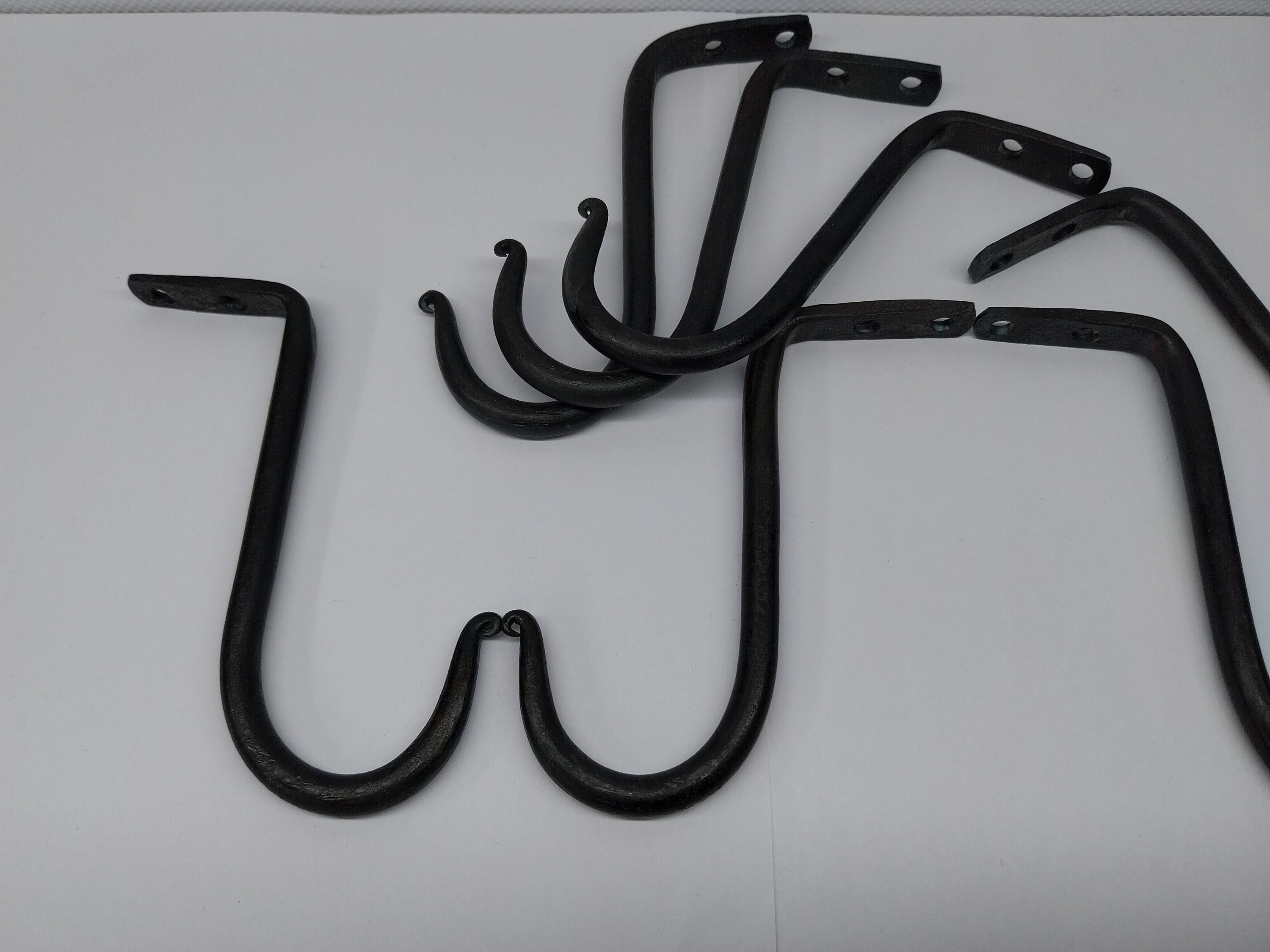 Hand Forged Iron Under Counter Hook. Under Shelf Hook.mug Cup Hook ...