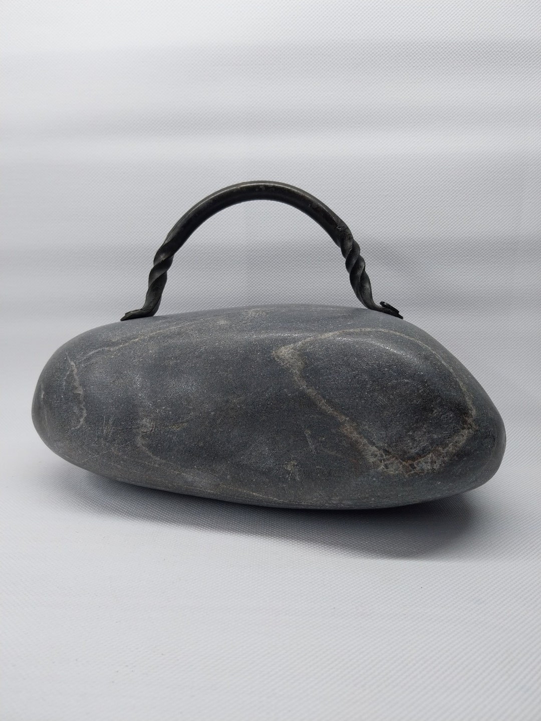 Heavy Door Stop With Hand Forged Handle.rustic Large Hand Polished ...