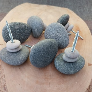 One Piece Stone Wall Hook. Small Stone Hanger.sea Stones From the ...
