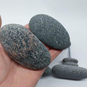 Long Shaped Sea Rock Wall Hooks Decorative.set of 5 Natural Beach Stone ...