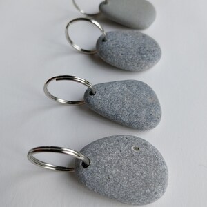 One Piece Natural Beach Stone Keychain.1 PCS. Sea Rock Keyring. Key Fob ...