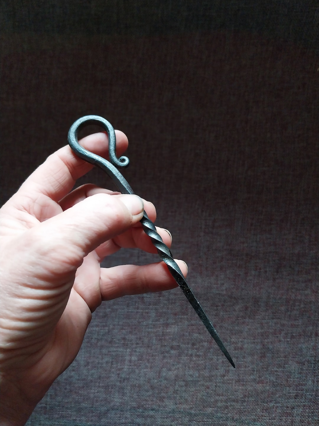 Hand Forged Iron Hair Pin.hair Stick.hair Fork.forged Metalcraft - Etsy