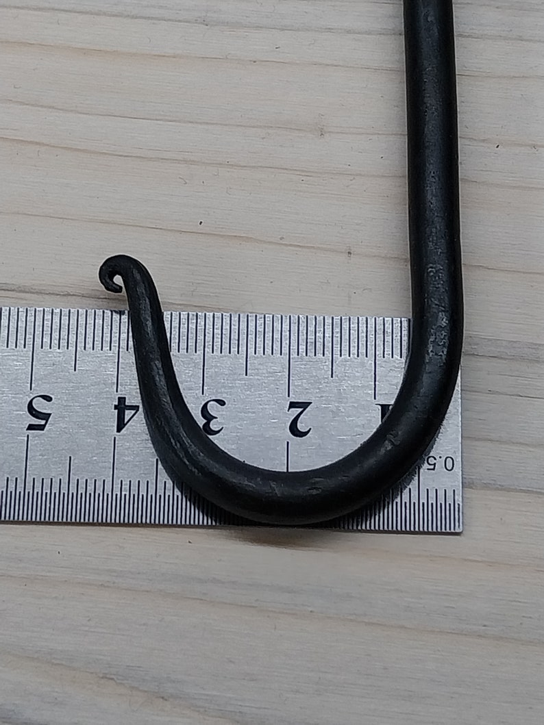Hand Forged Iron Under Counter Hook. Under Shelf Hook.mug Cup Hook ...