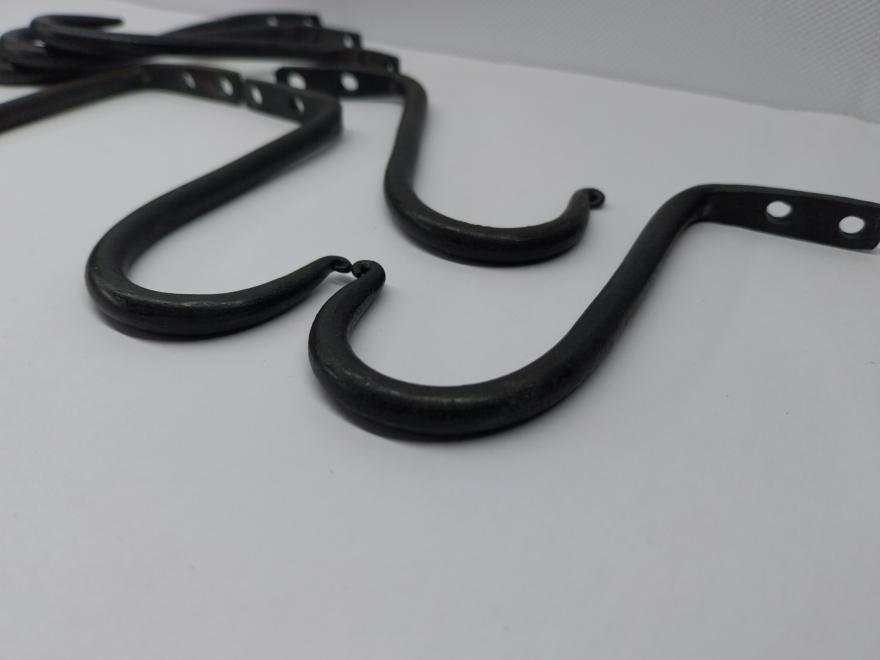 Hand Forged Iron Under Counter Hook. Under Shelf Hook.mug Cup Hook ...