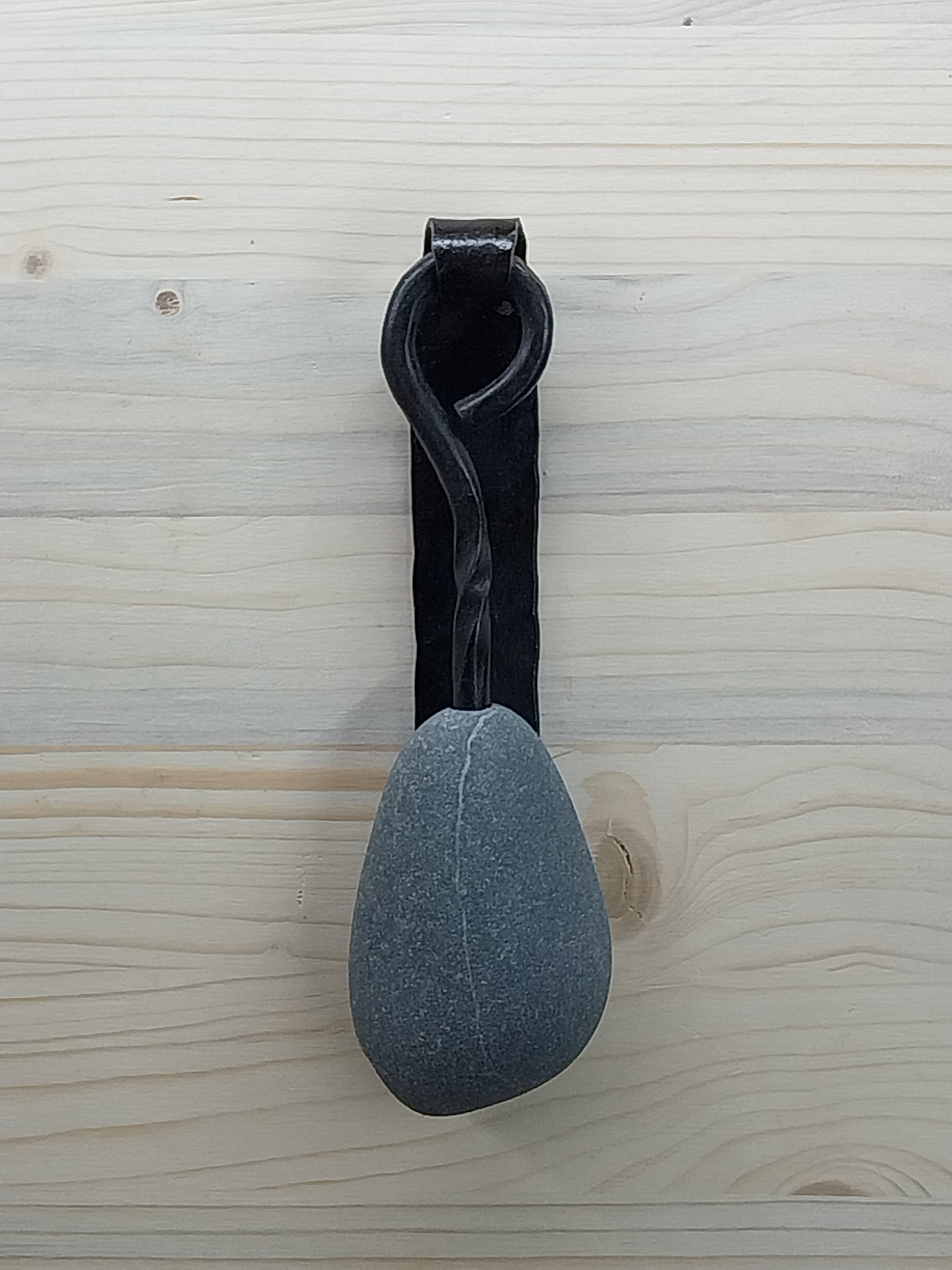 Door Knocker.forged Iron and Sea Stone Door Knocker.front Door Knocker ...