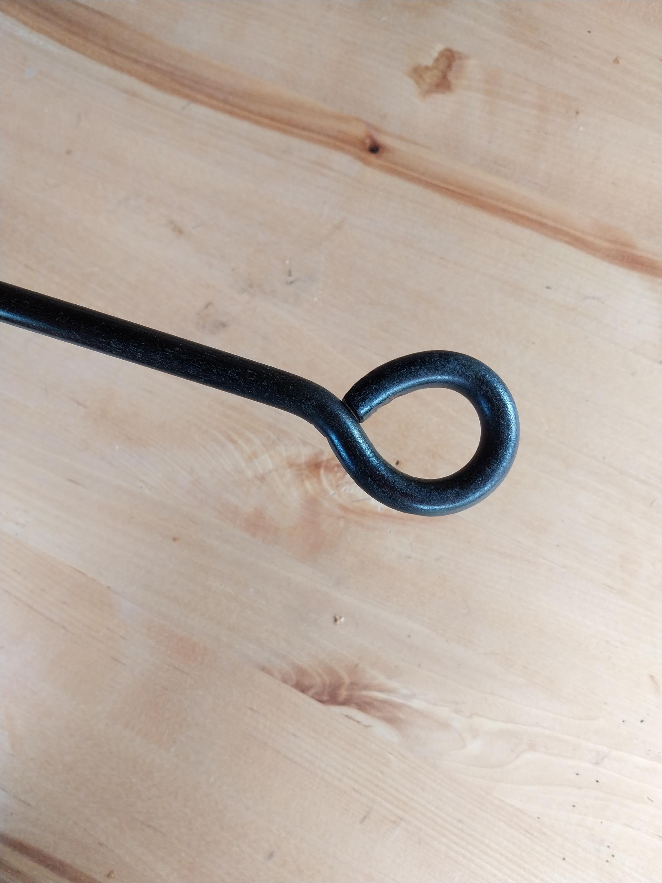 Hand Forged Iron Fire Rake.wrought Iron Wood Stove Rake.ash Rake.rustic ...