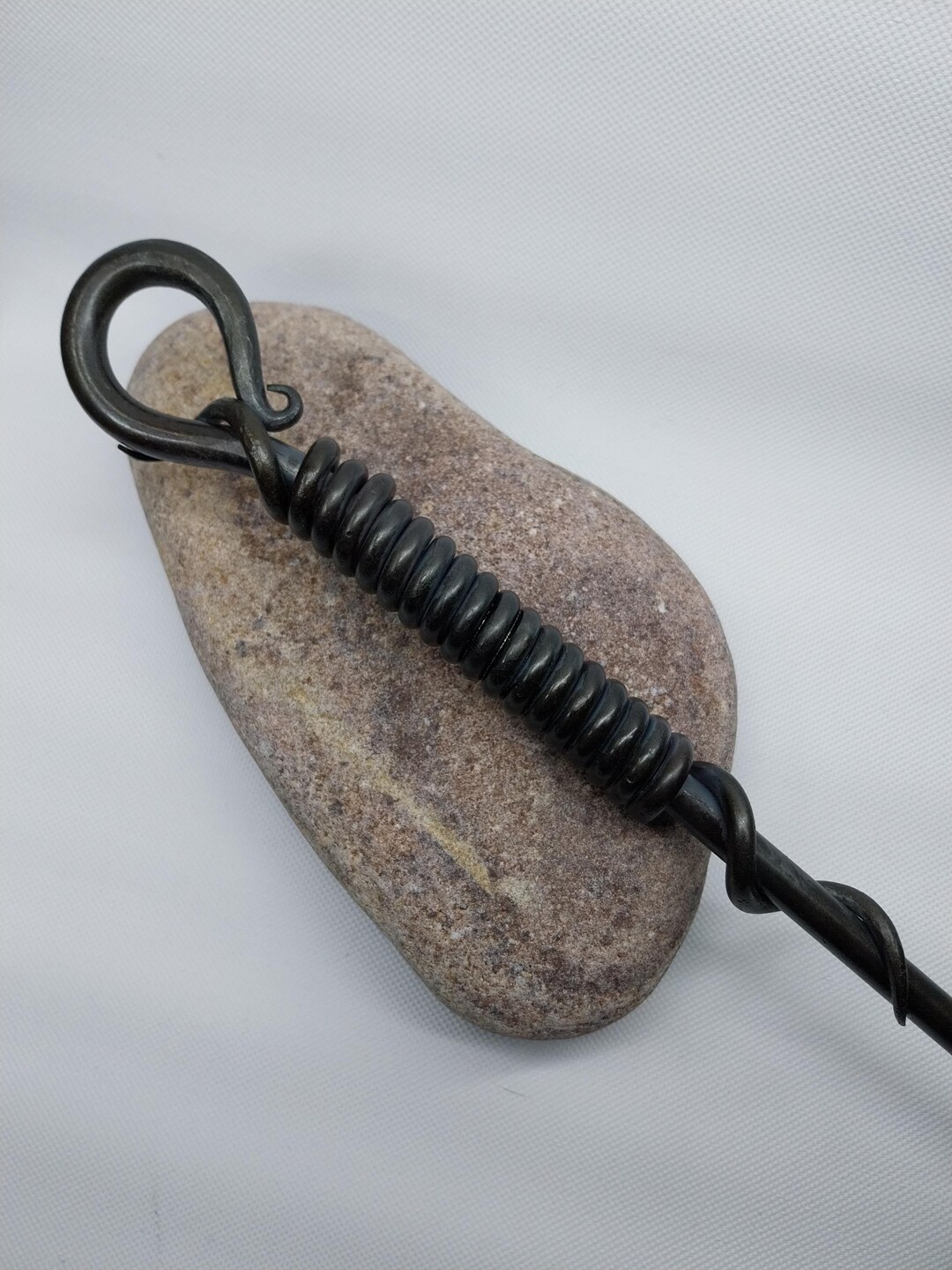 Hand Forged Iron Fireplace Poker.hand Forged Fireplace Tool.blacksmith ...