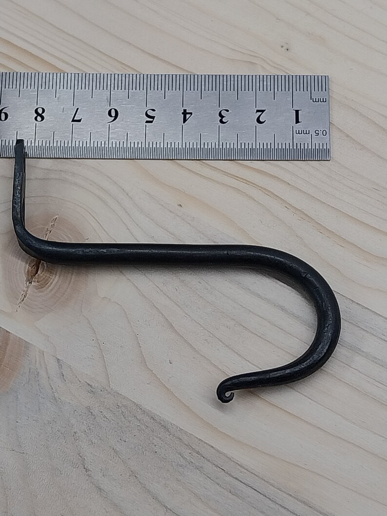 Hand Forged Iron Under Counter Hook. Under Shelf Hook.mug Cup Hook ...