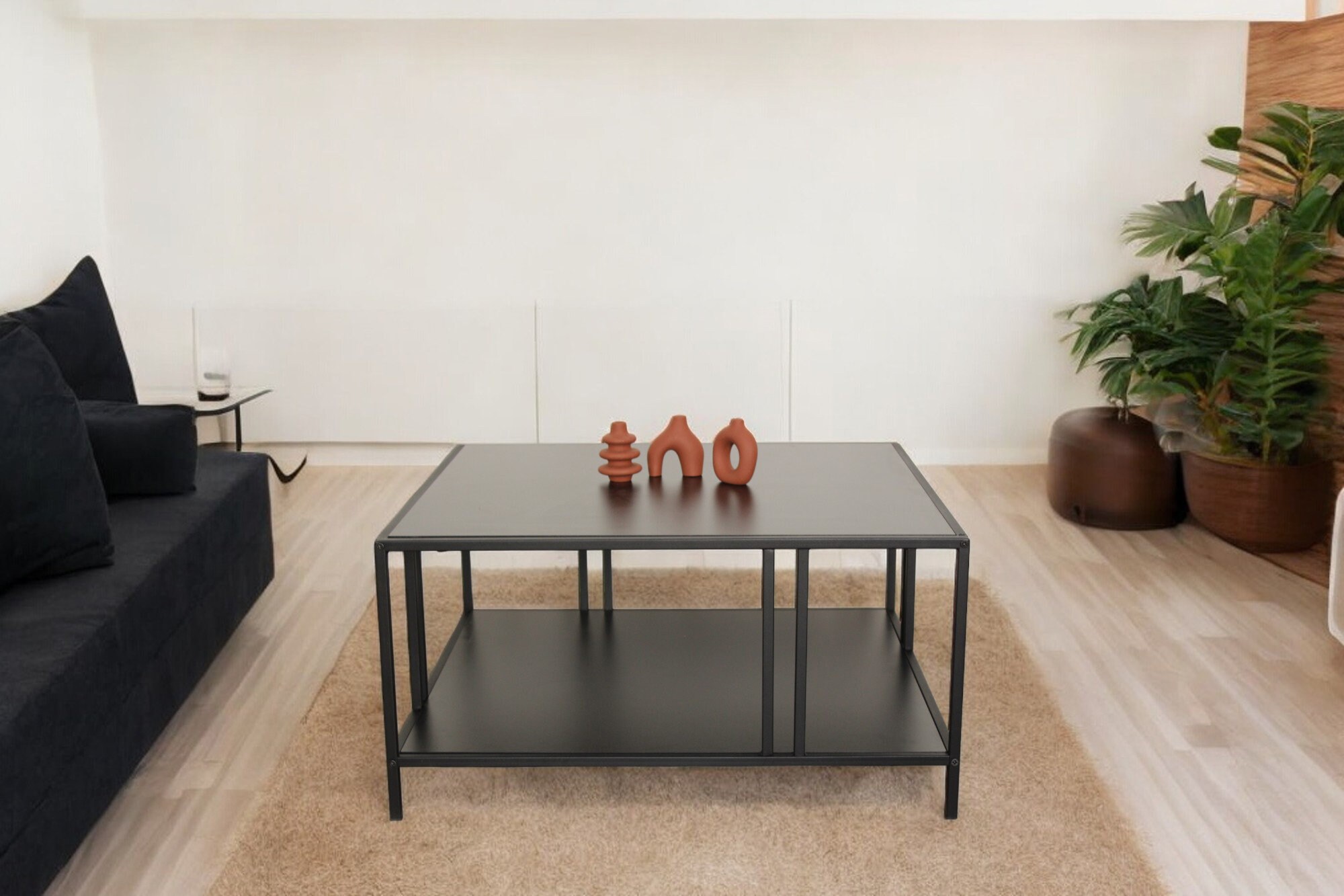 URANUS Black Square Coffee Table - Etsy
