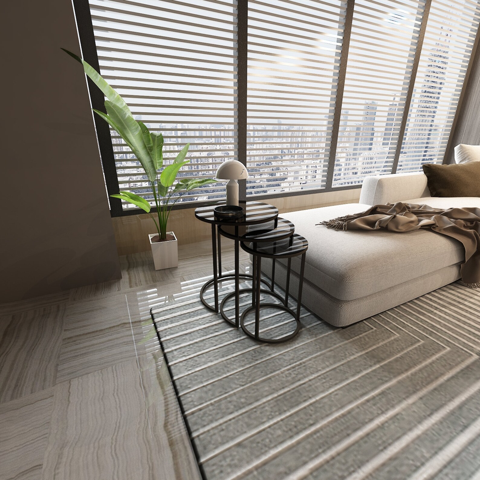 ALYA Unbreakable Glass Nesting End Table - Etsy