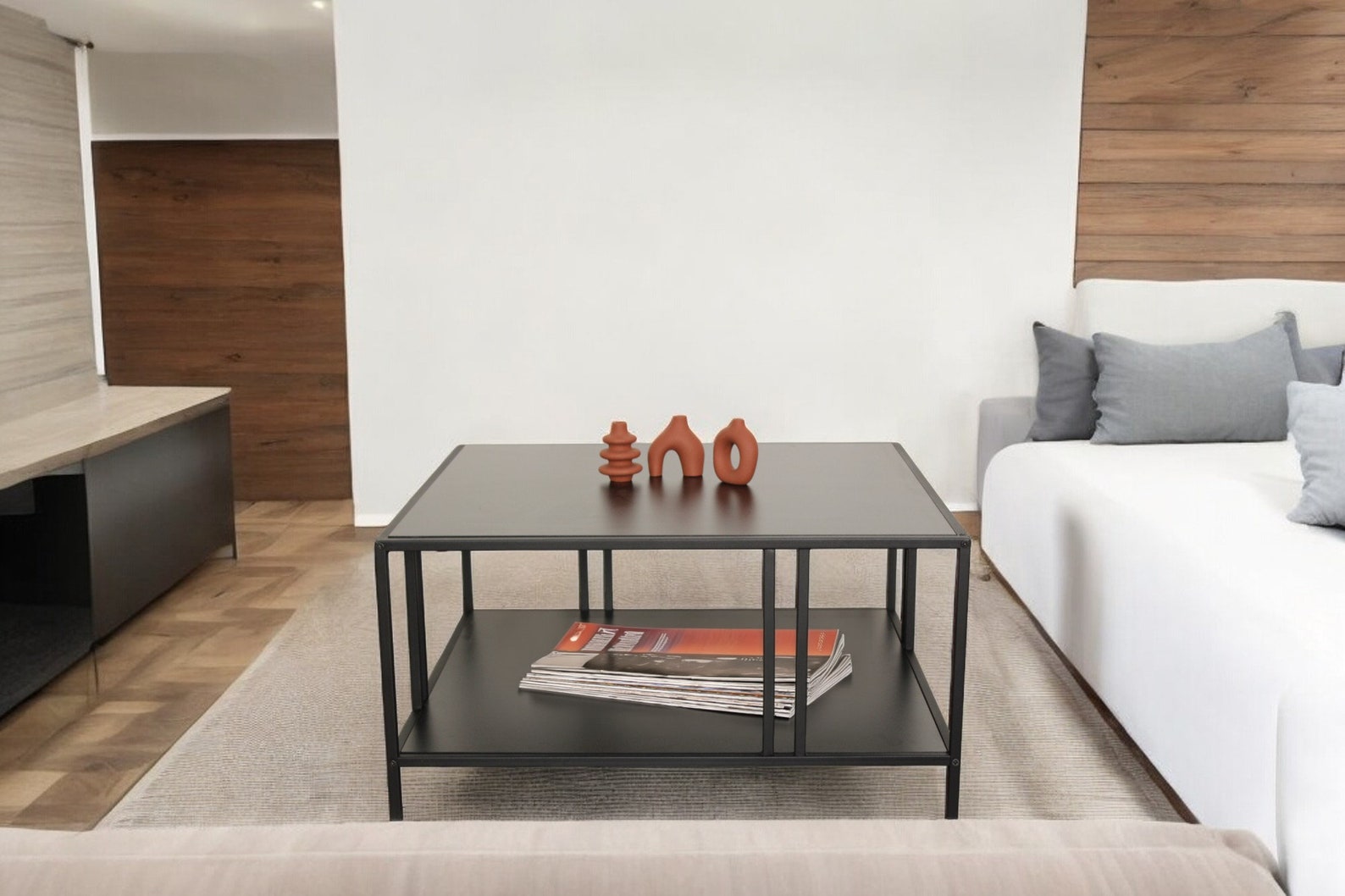 URANUS Black Square Coffee Table - Etsy