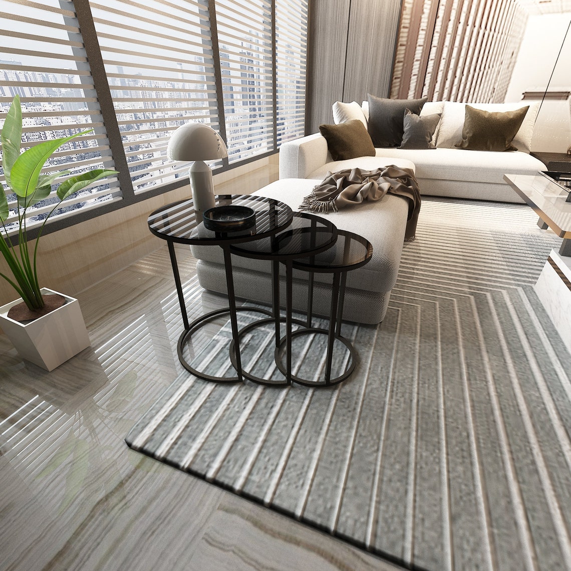 ALYA Unbreakable Glass Nesting End Table - Etsy