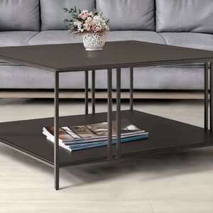 URANUS Black Square Coffee Table - Etsy