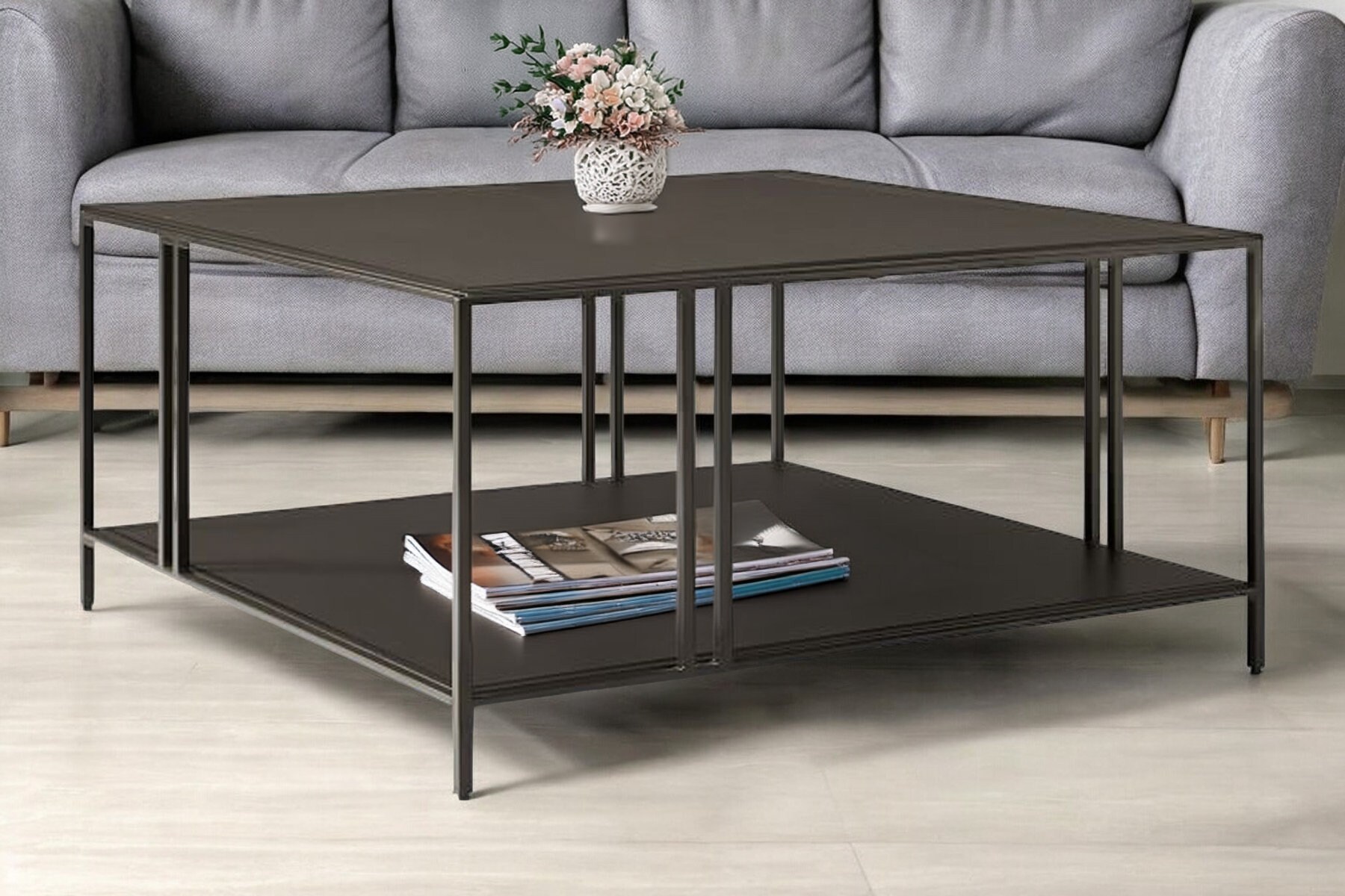 URANUS Black Square Coffee Table - Etsy