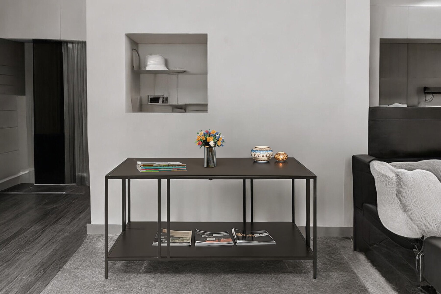 URANUS Black Square Coffee Table - Etsy