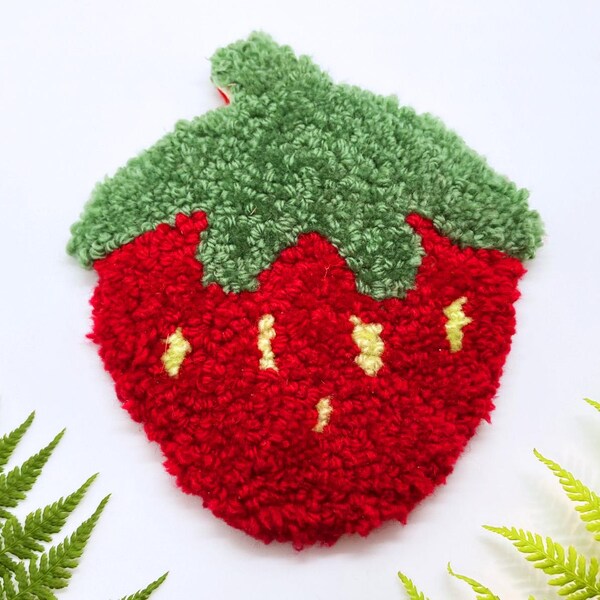 Strawberry Mug Rug - Etsy