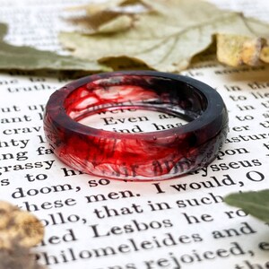 Vampire Resin Ring, Red and Black Resin Ring, Gothic Blood Red Witchy ...