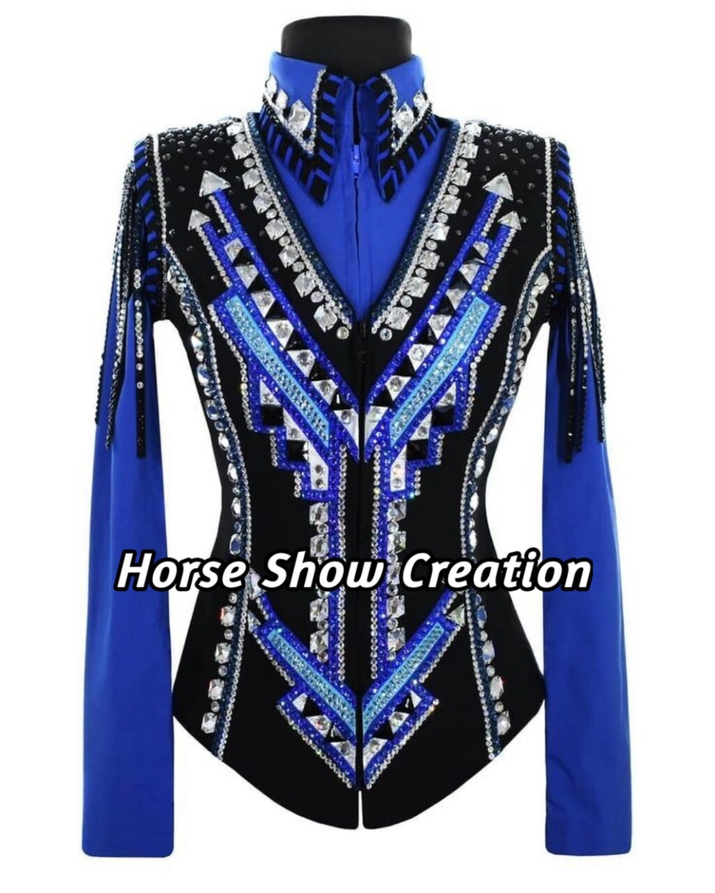 Black and Blue Western Pleasure Horse Show Vest, Horsemanship, Women ...
