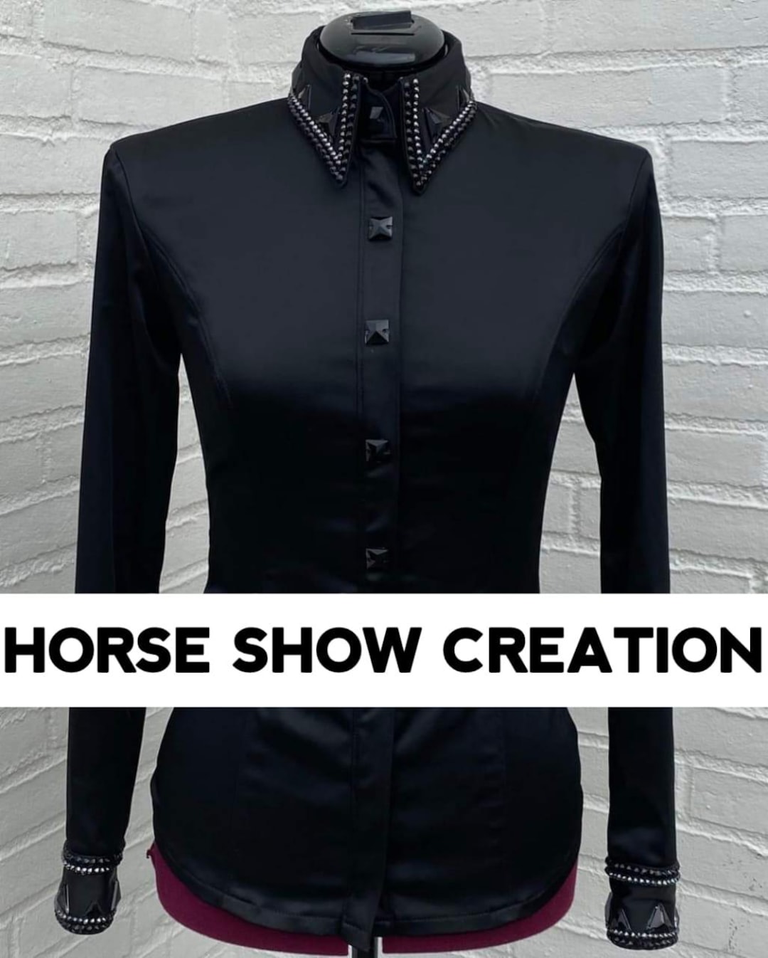 Black Western Show Shirt, Horsemanship Jacket, Rodeo Queen Vest - Etsy