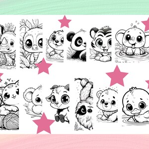 170 Baby Animal Coloring Pages, Printable Coloring Pages, Digital ...