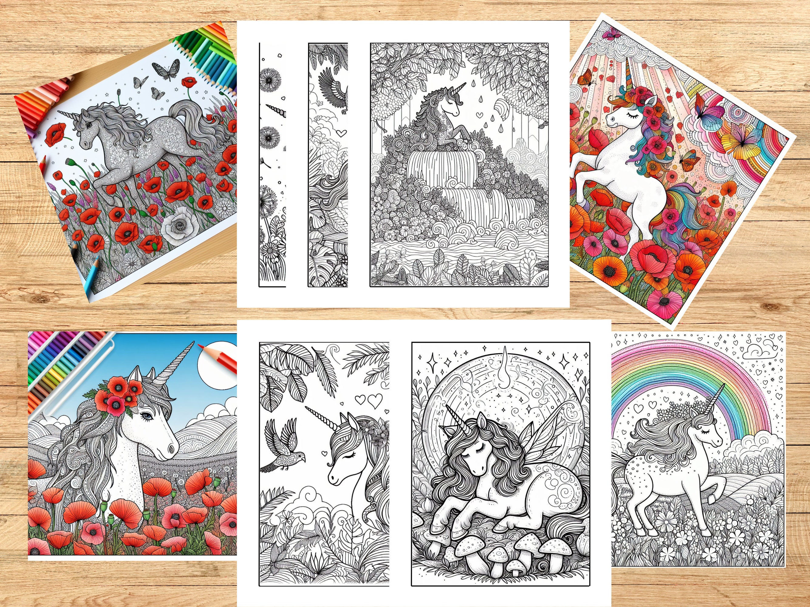 60 Printable Unicorn Coloring Pages for Kids/adults Unicorn Pages Print ...