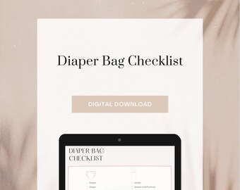 Checklist for Diaper Bag - Etsy
