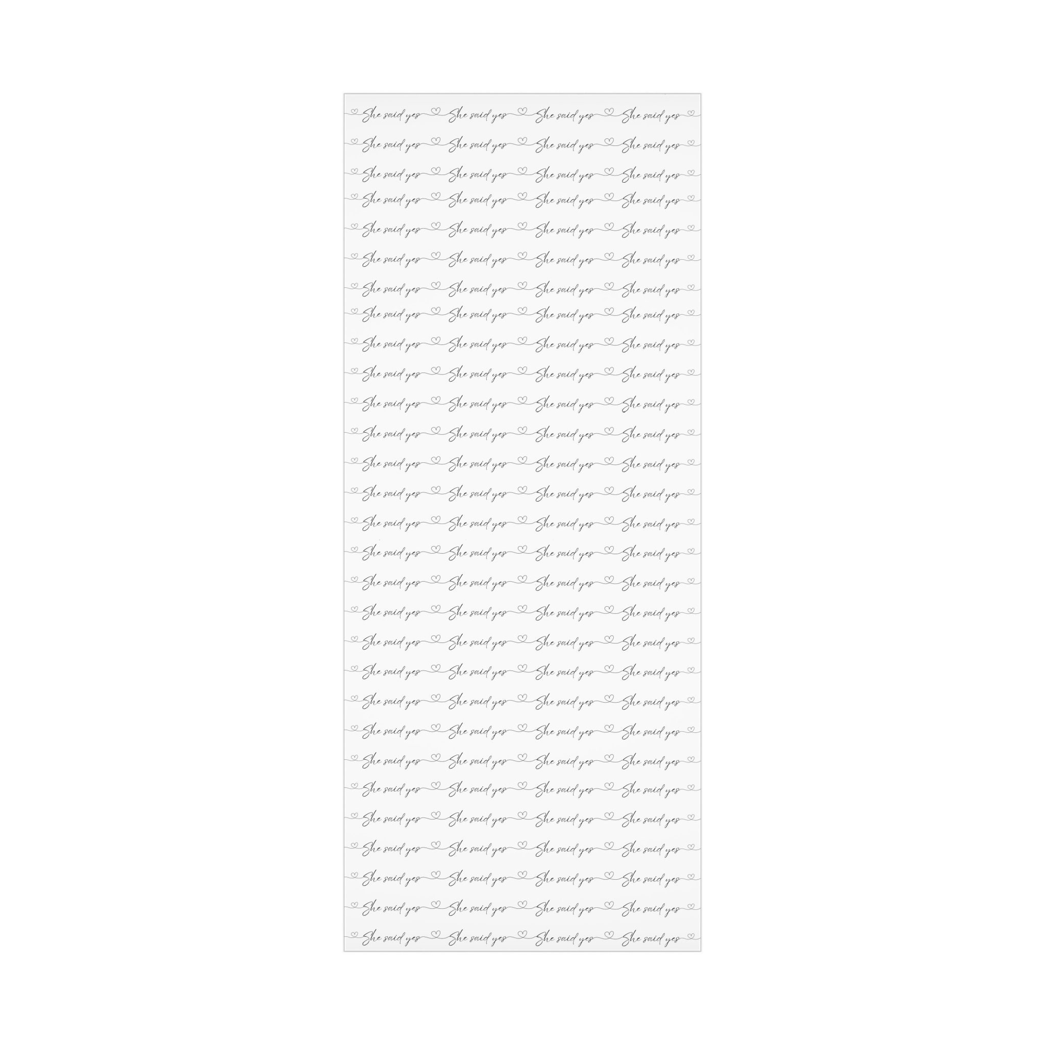 She Said Yes Funny Wrapping Paper She Said Yes Sign Custom Wrapping ...