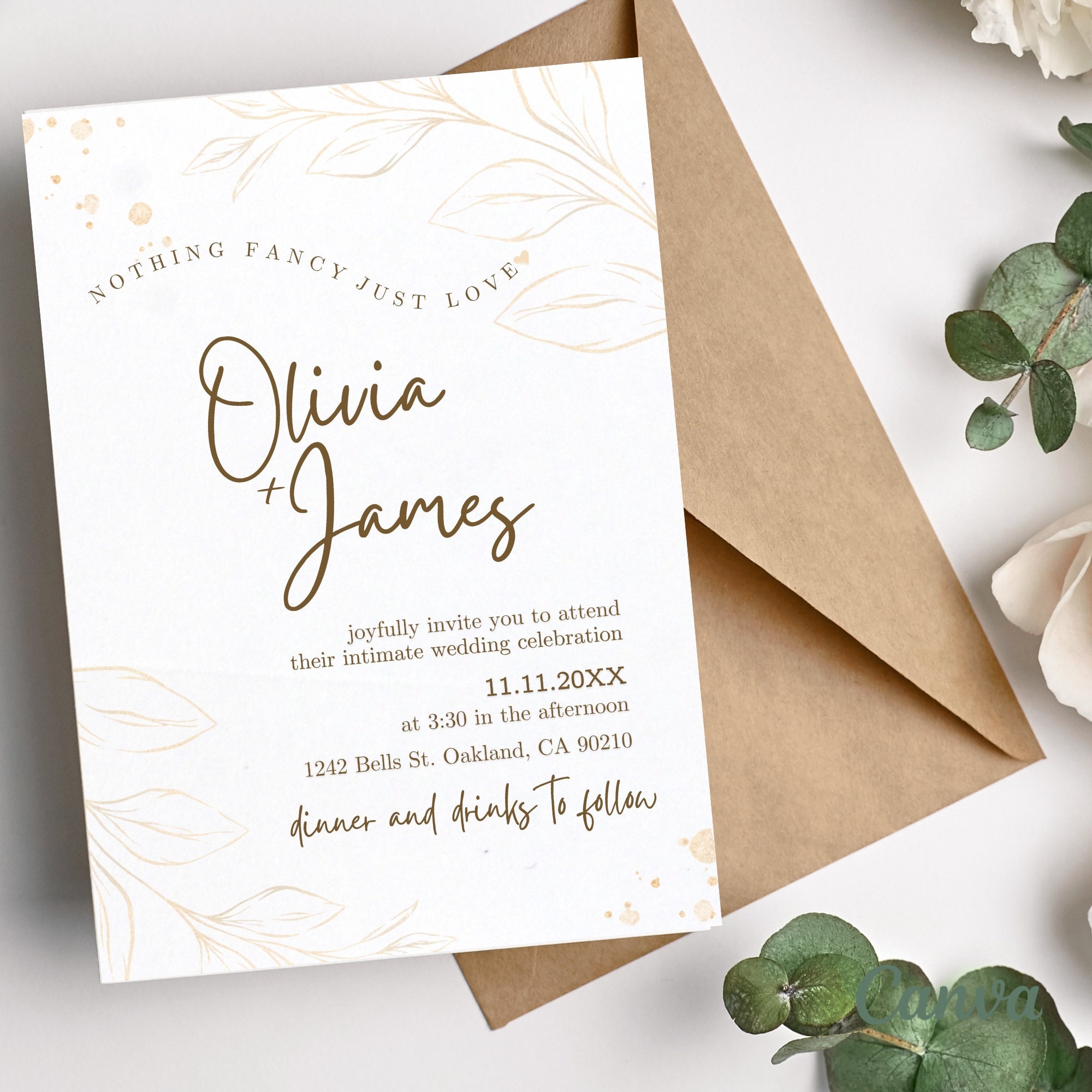Courthouse Wedding Invitation Nothing Fancy Just Love Invitation ...