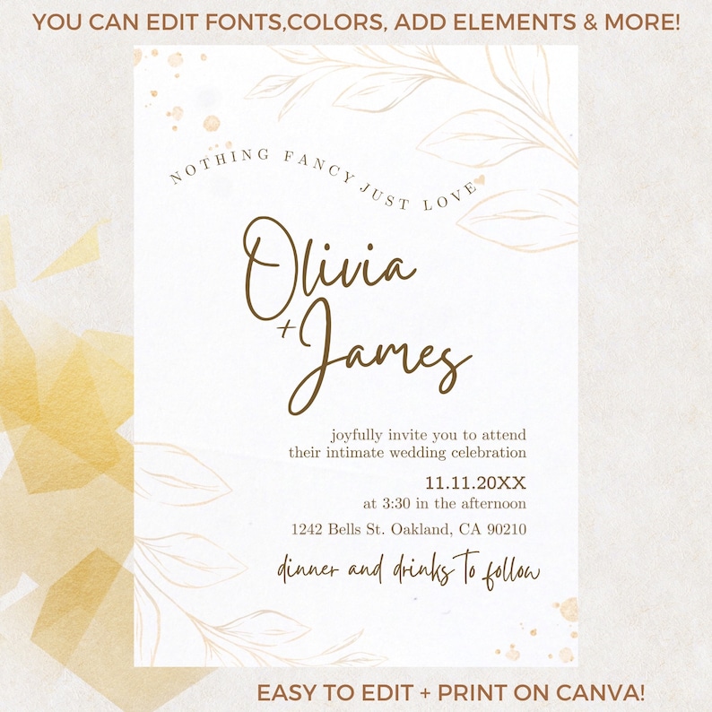 Courthouse Wedding Invitation Nothing Fancy Just Love Invitation ...