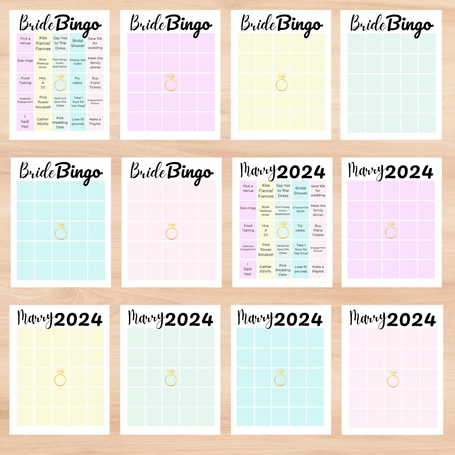 Vision Board Template Future Mrs Vision Board Bingo Vision Board Kit ...