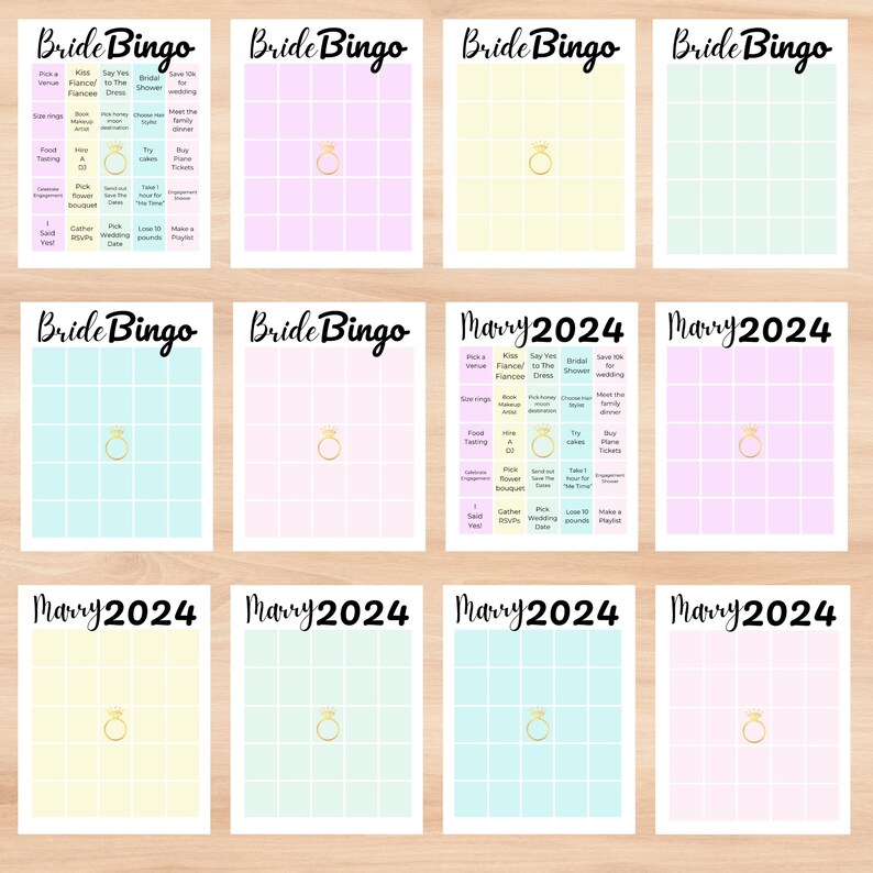 Vision Board Template Future Mrs Vision Board Bingo Vision Board Kit ...