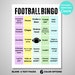 Super Bowl Bingo Super Bowl Squares Superbowl Squares Superbowl Party ...