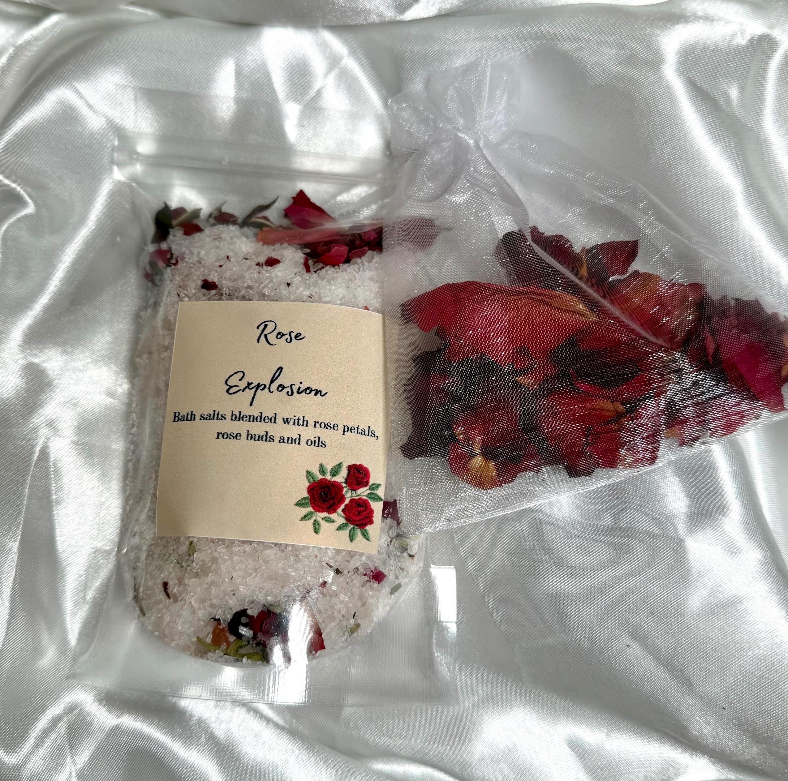 Organic Bath Salts, Gift Set,bath Salt Set, Essential Oils Infused Bath ...