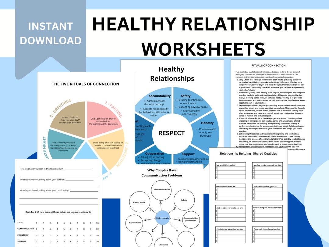 Healthy Relationship Worksheets, Couples Therapy, Couples Counseling ...