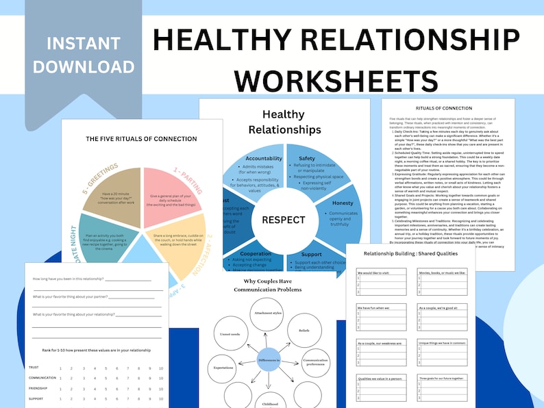 Healthy Relationship Worksheets, Couples Therapy, Couples Counseling ...