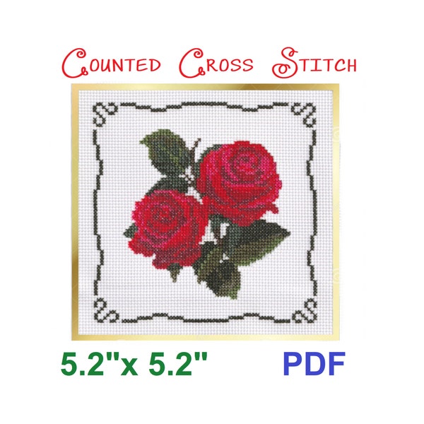 Roses Border Stitch - Etsy