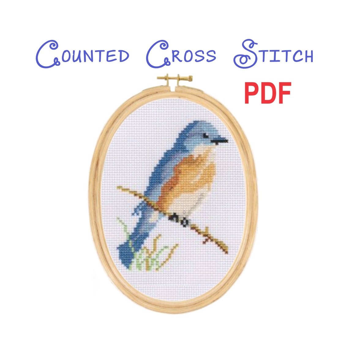 Cross Stitch Blue Bird Pattern - PDF Download | North American Blue ...