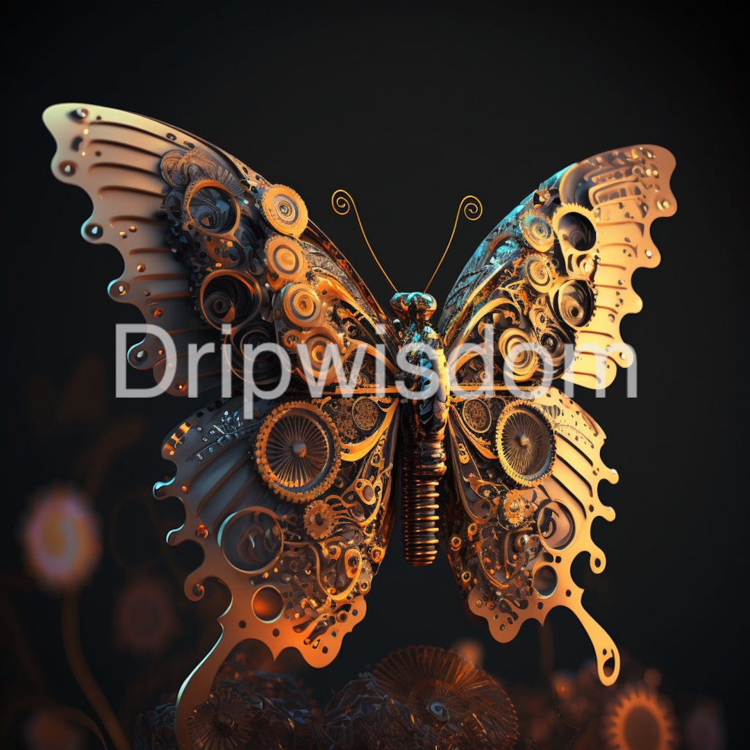Butterfly Art Digital Download - Colorful Insect Illustration. - Etsy