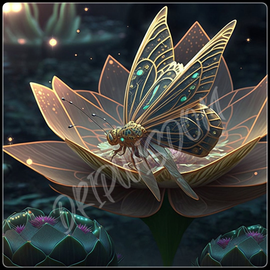 Butterfly Art Digital Download - Colorful Insect Illustration. - Etsy