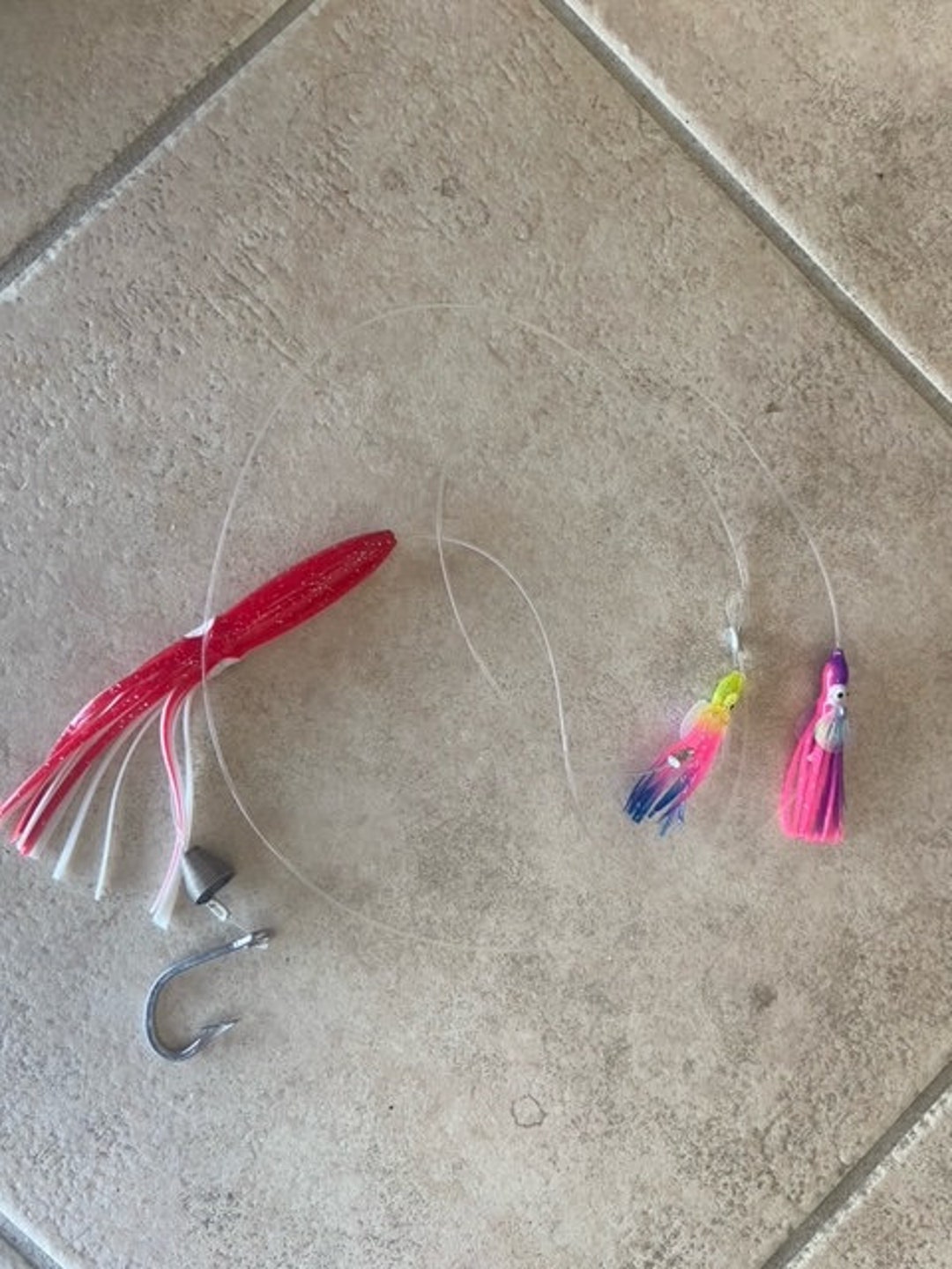 Fully Rigged Squid Trolling Chain Boat Fishing Squid Lure Rig Teaser - Etsy