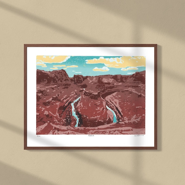 Reduction Woodcut - Etsy