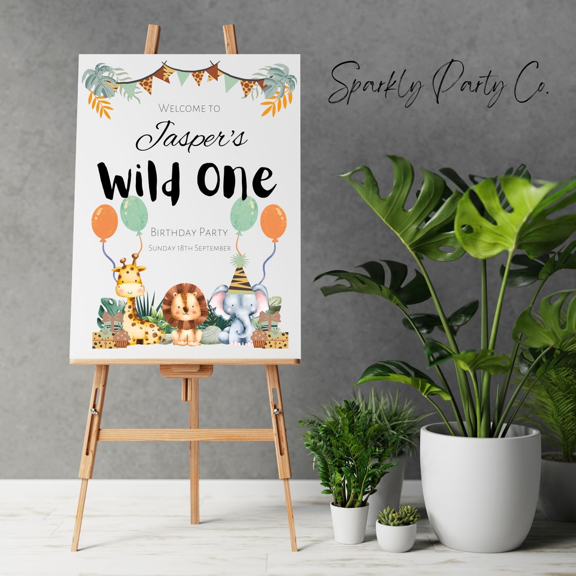 Personalise & DIY Print Wild One Digital Download Canva Template ...