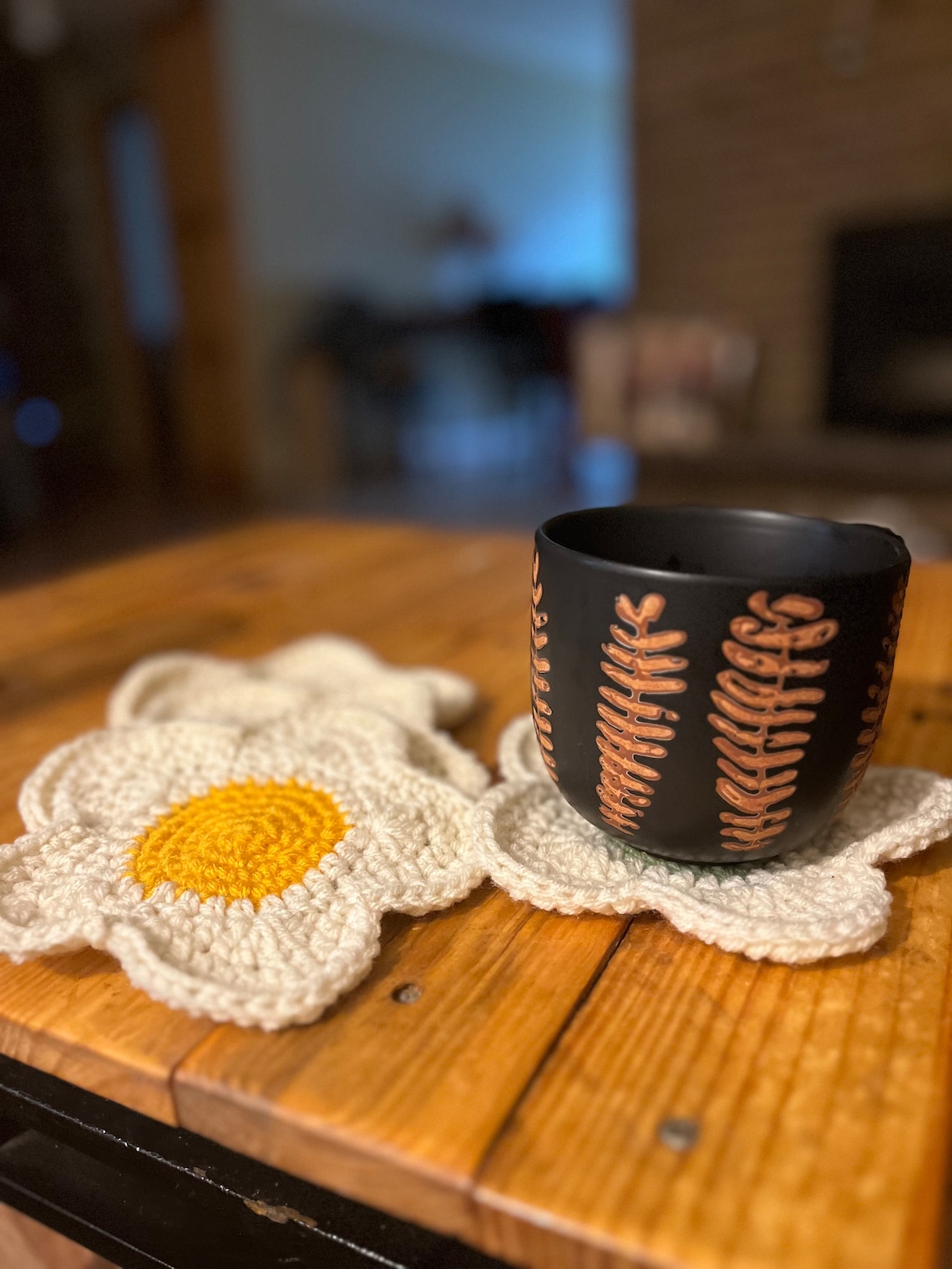Crochet Flower Coasters Set of Handmade Coasters Flower - Etsy