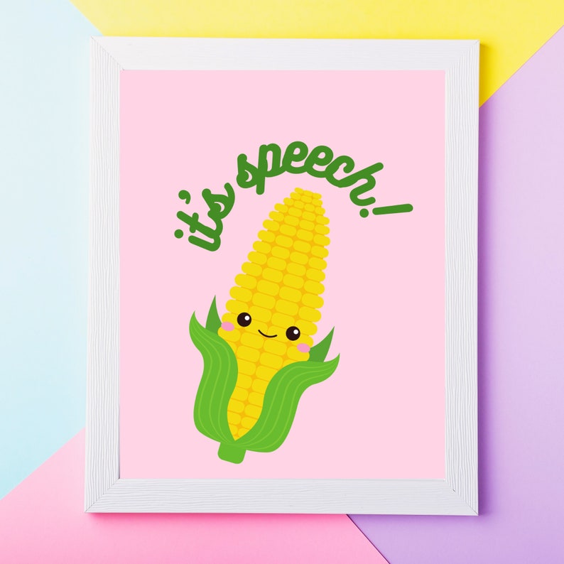 Cute Speech Therapy Instant Download | Speech Pathology Poster | Speech ...